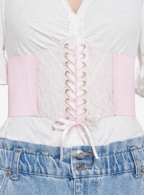 Pink Lace Underbust Corset | Hot Topic