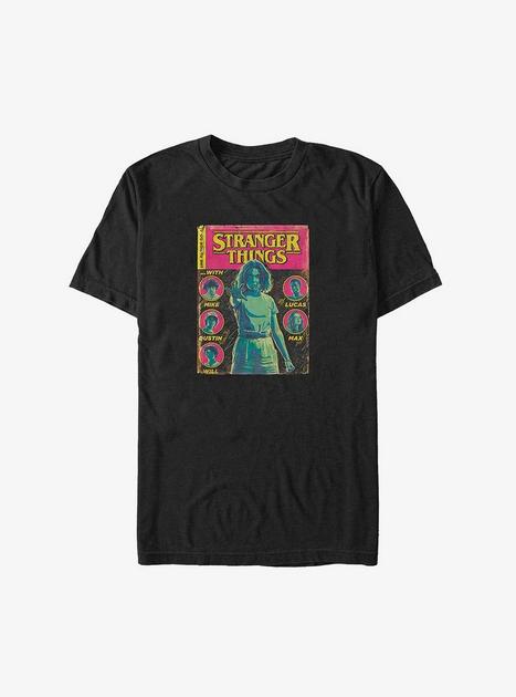 Stranger Things Comic Cover Big & Tall T-Shirt - BLACK | Hot Topic