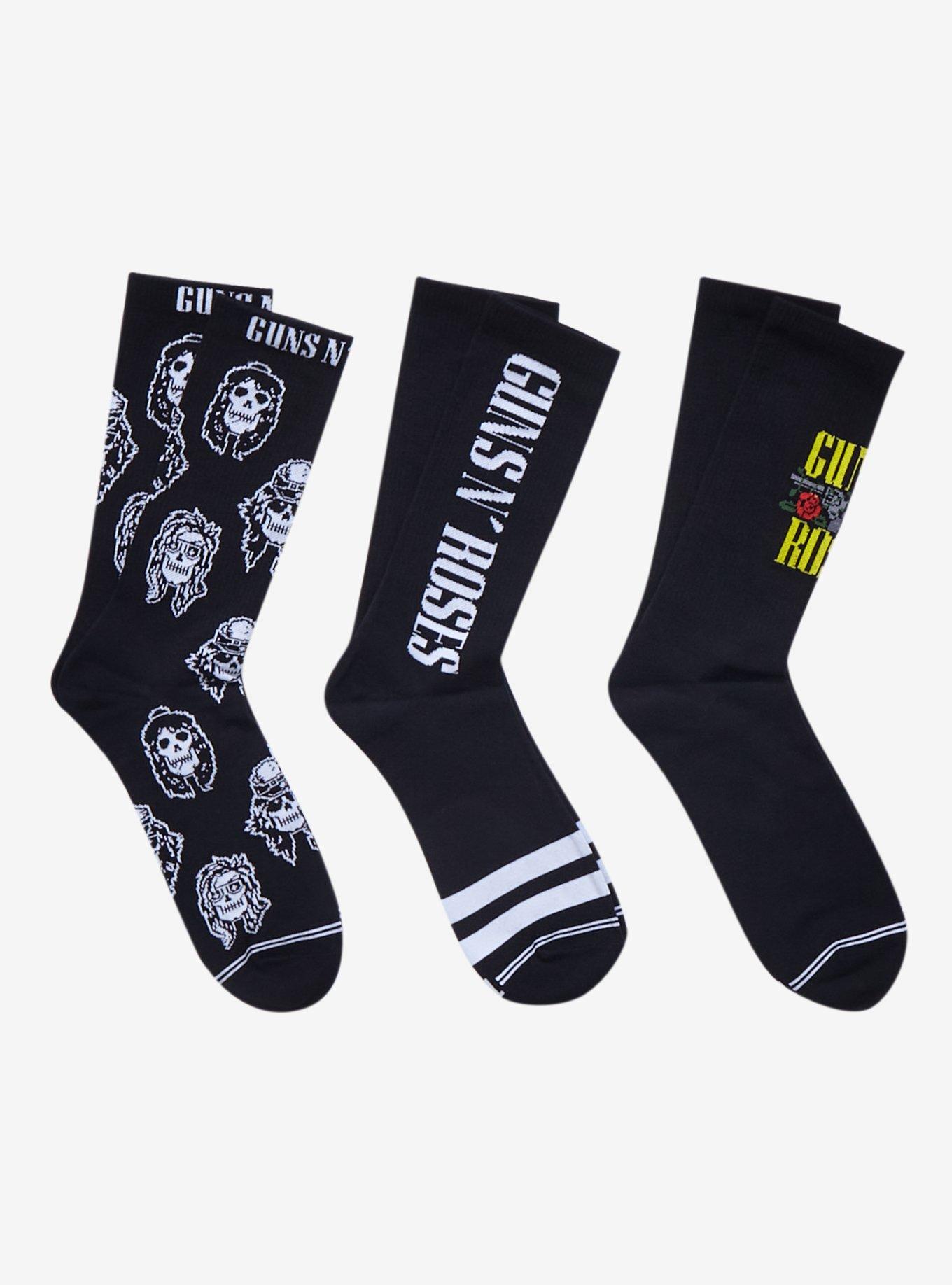 Guns N' Roses Logo Crew Socks 3 Pair | Hot Topic