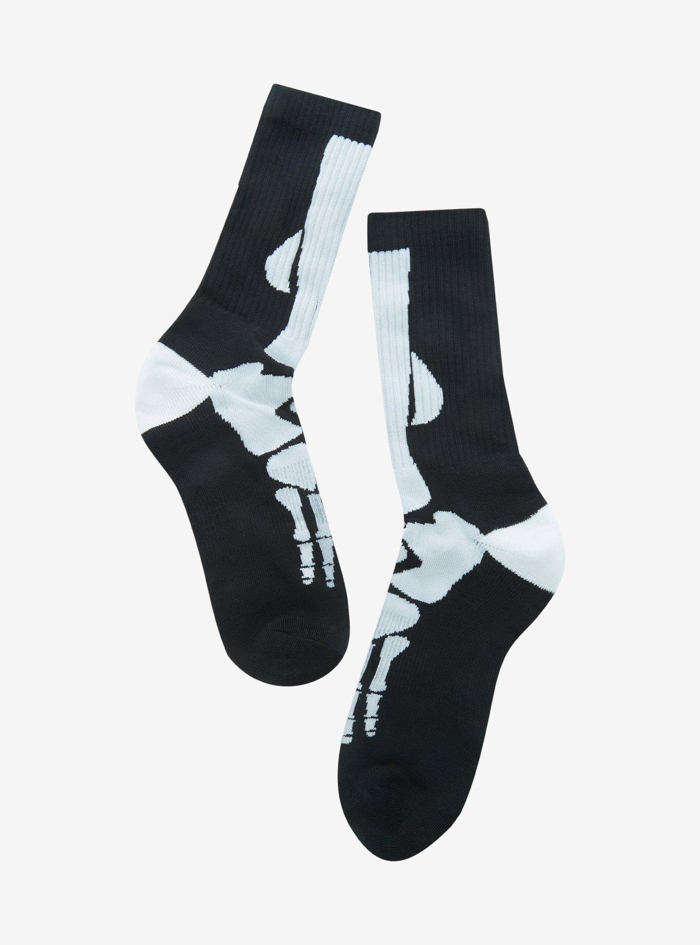 Skeleton Feet Crew Socks | Hot Topic