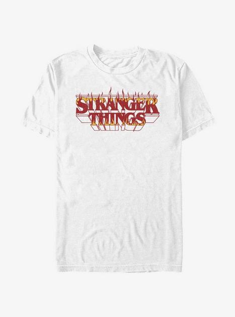 Stranger Things Fire Logo T-Shirt - WHITE | Hot Topic