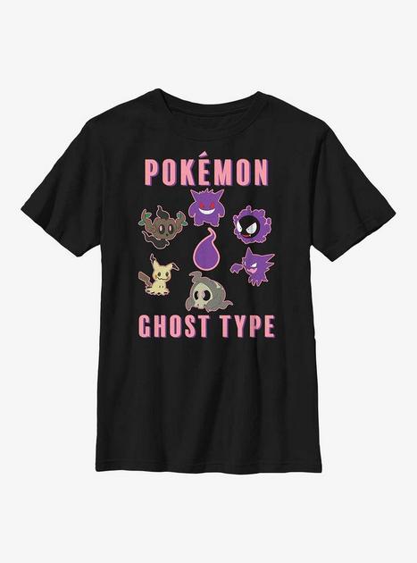 Pokemon Ghost Type Youth T-Shirt - BLACK | BoxLunch