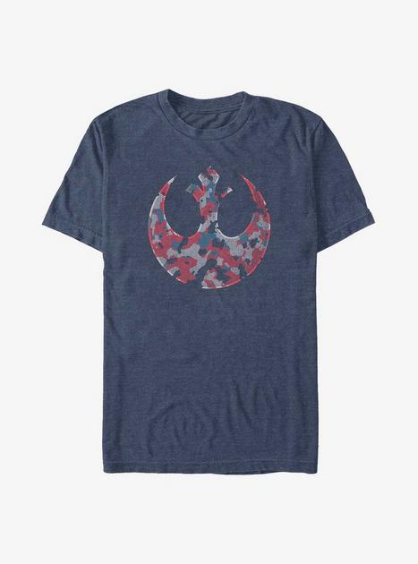Star Wars Camo Rebel Crest T-Shirt - BLUE | Hot Topic