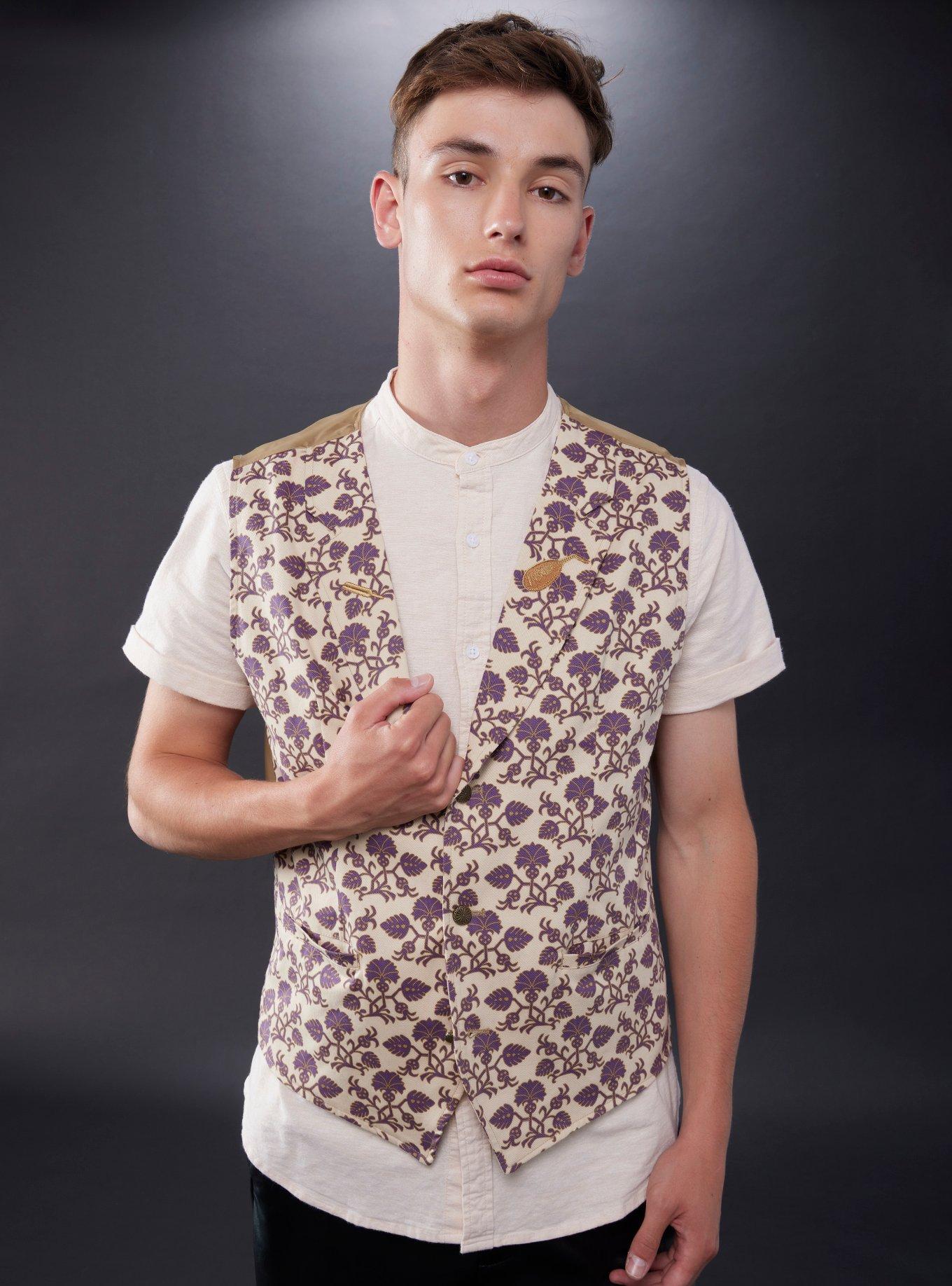 The Witcher Jaskier Floral Button-Up Vest | Hot Topic