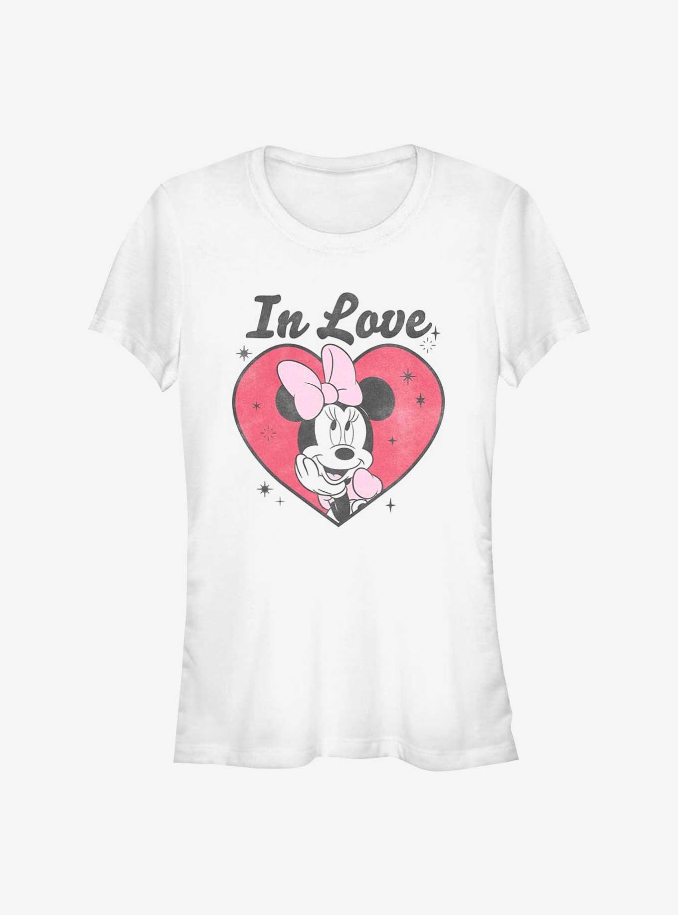 Disney Minnie Mouse Minnie In Love Girls T Shirt White Hot Topic