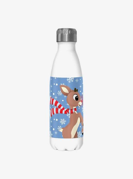 Rudolph The Red-Nosed Reindeer Water Bottle - WHITE | Hot Topic