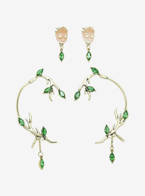Marvel I Am Groot Plant Ear Cuff and Earring Set - BoxLunch Exclusive ...