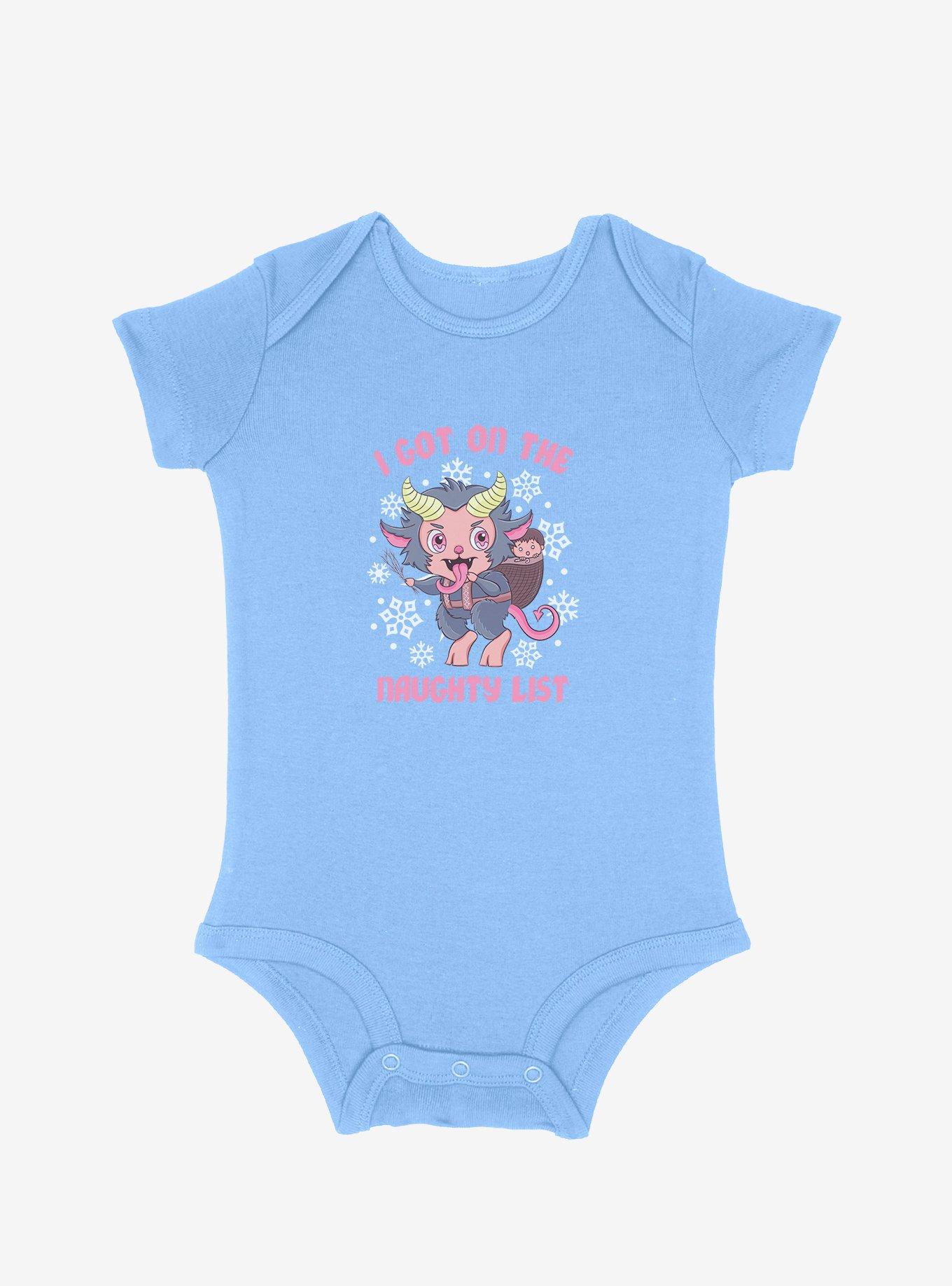 Krampus On The Naughty List Infant Bodysuit Blue Boxlunch