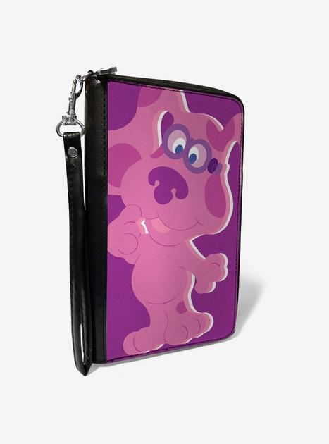 Blue's Clues Magenta Full Body Smiling Pose Zip Around Wallet | Hot Topic