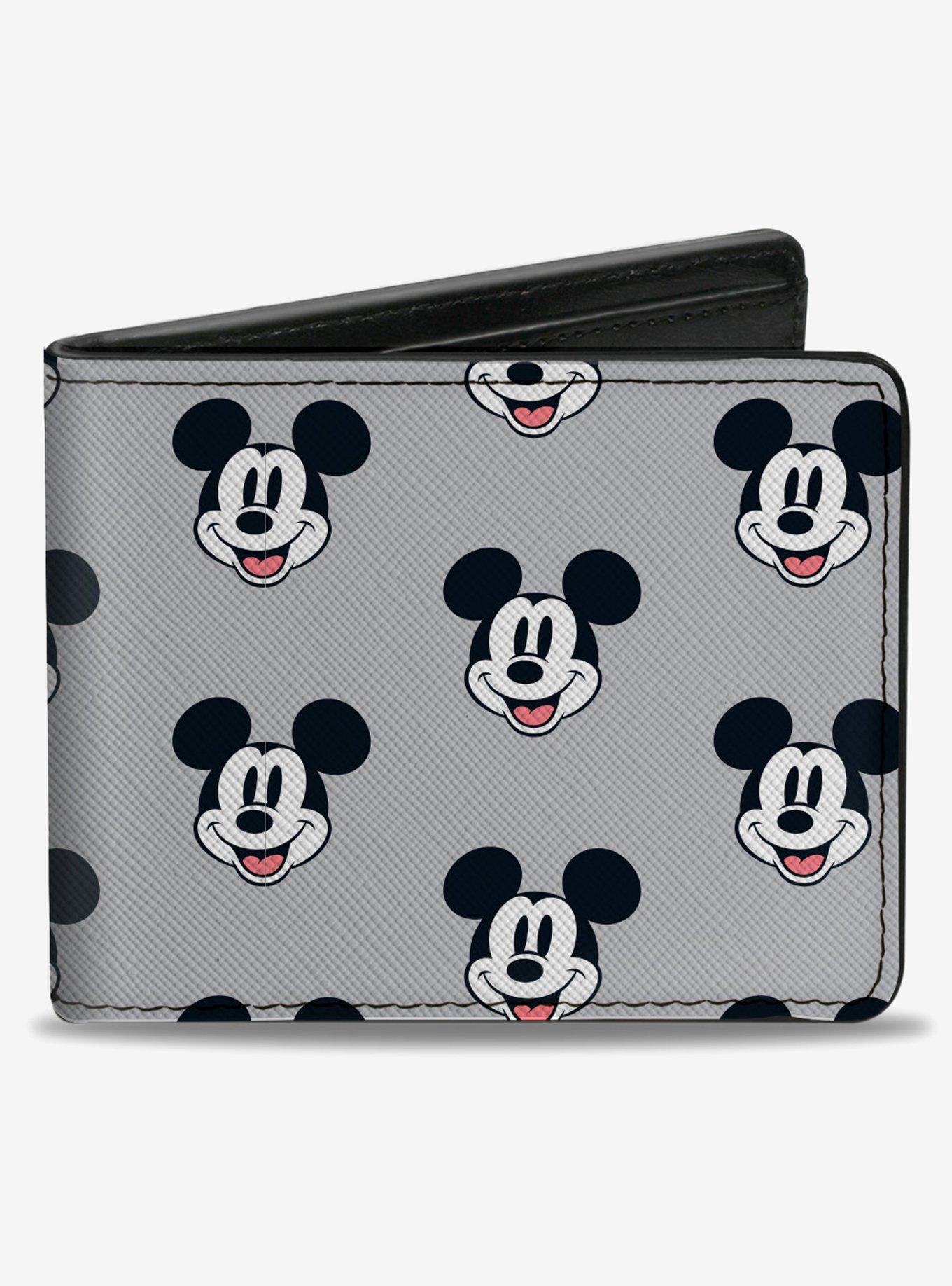 Disney Mickey Mouse Smiling Face Monogram Bifold Wallet | Hot Topic