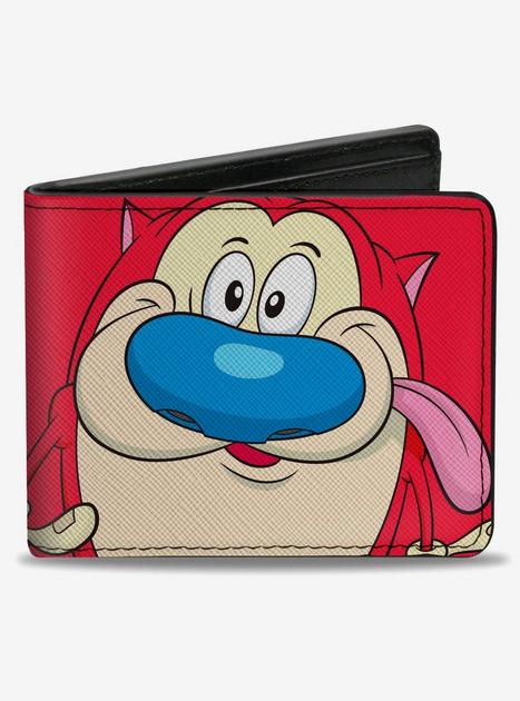 The Ren & Stimpy Show Stimpy Face And Logo Bifold Wallet | Hot Topic