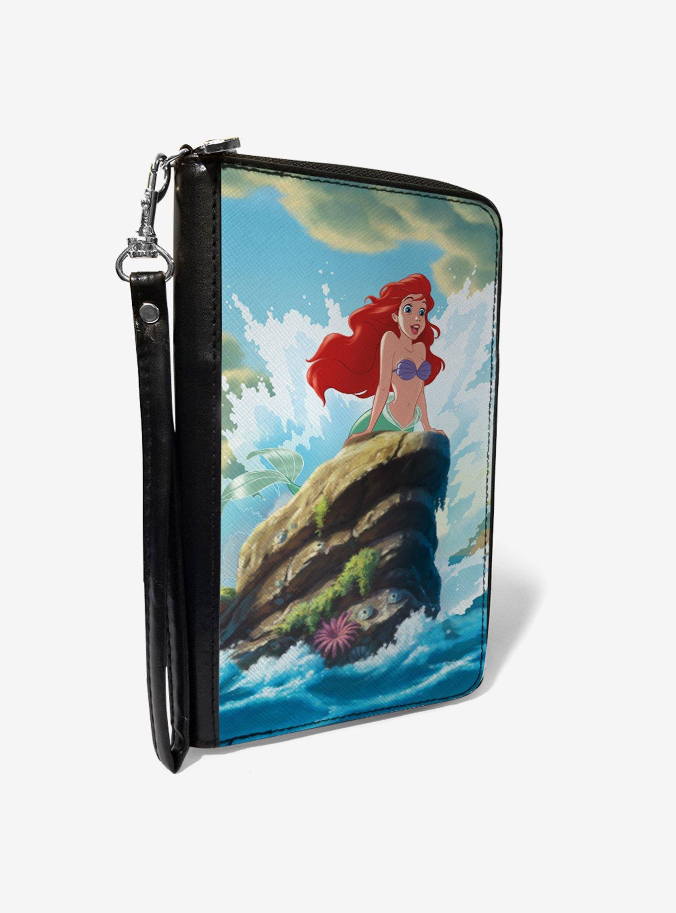 Disney The Little Mermaid Ariel Splash Rock Pose Zip Around Wallet ...