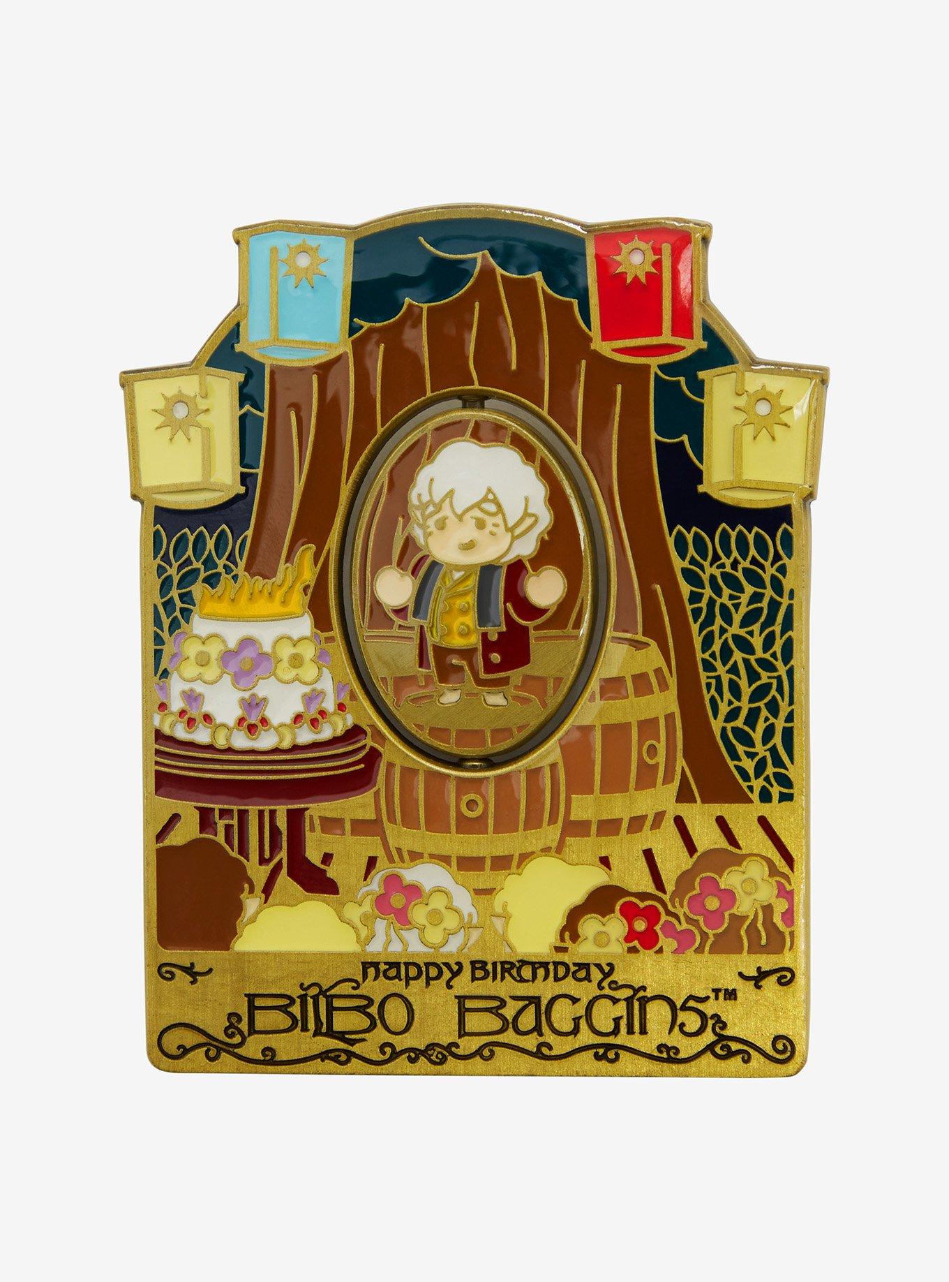 The Lord of the Rings Bilbo Baggins Birthday Spinning Enamel Pin ...