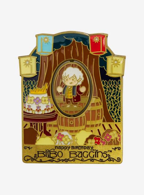 The Lord of the Rings Bilbo Baggins Birthday Spinning Enamel Pin ...