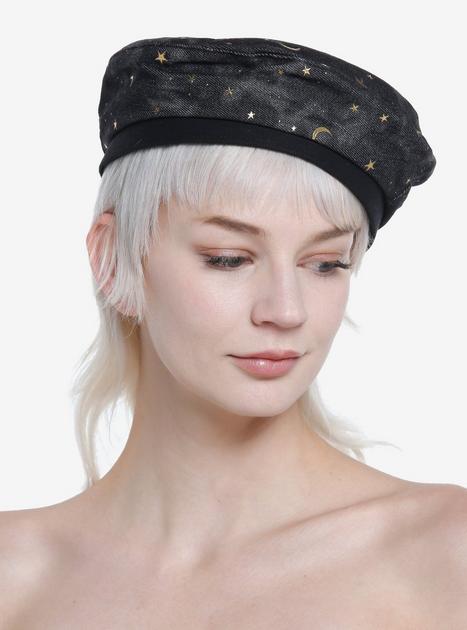 Dark Denim Celestial Beret | Hot Topic
