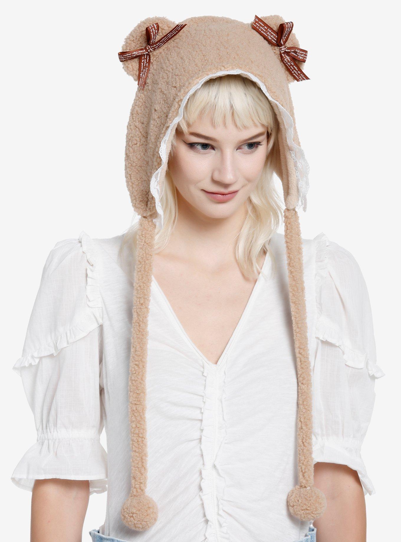 Brown Teddy Bear Fuzzy Tassel Beanie | Hot Topic