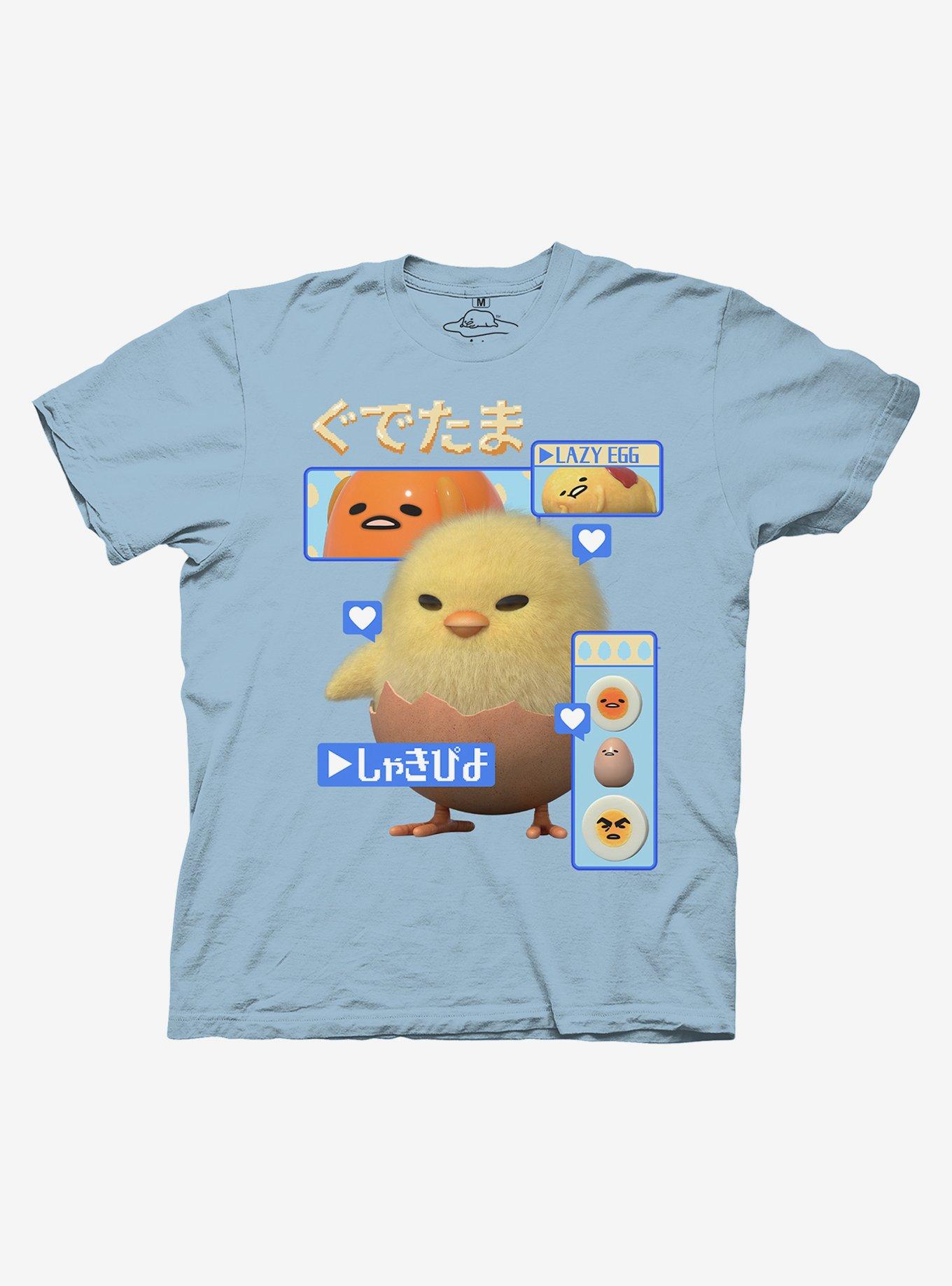 Gudetama Chick Social Media Boyfriend Fit Girls T-Shirt | Hot Topic