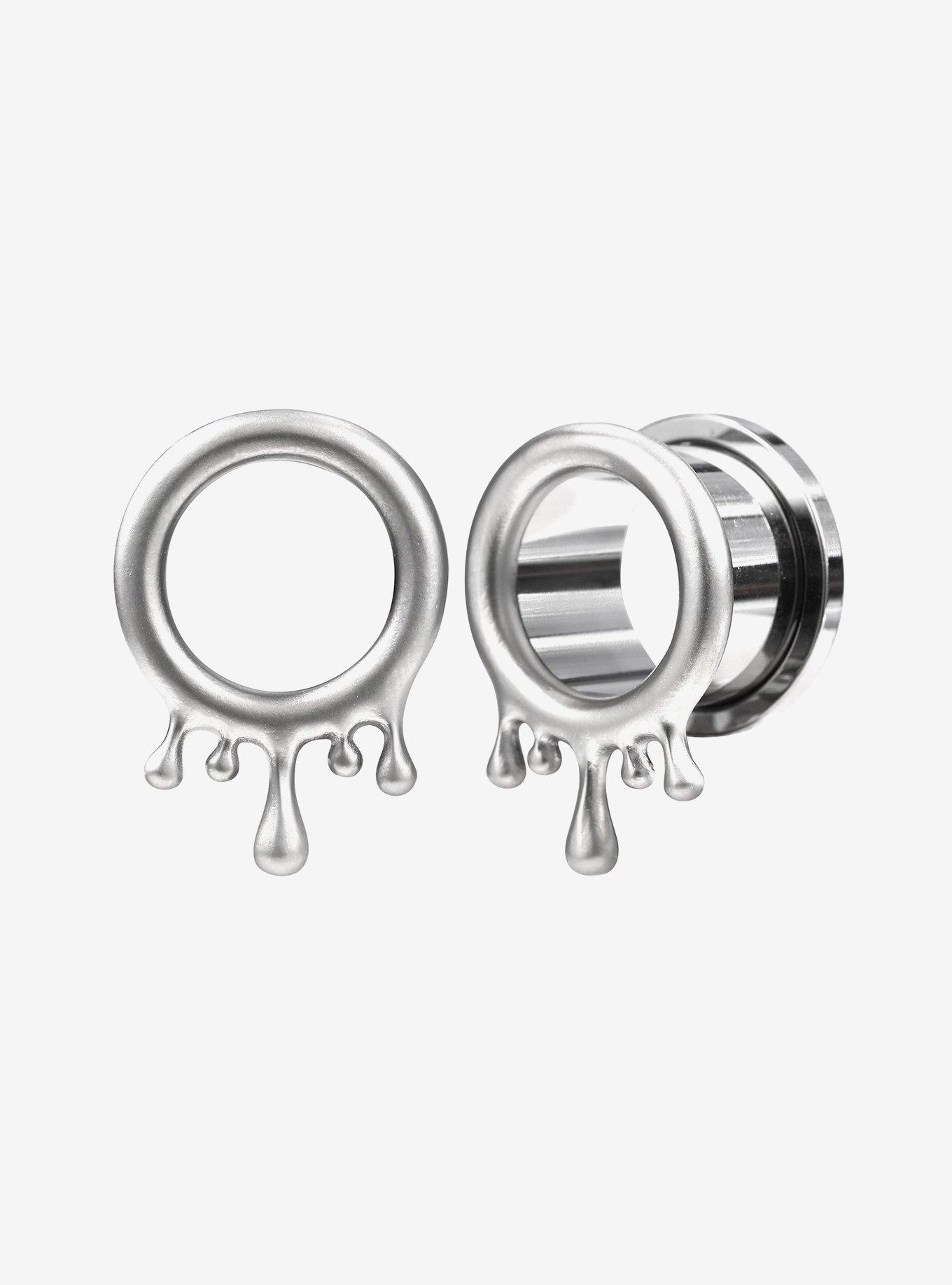 Steel Silver Drip Plugs 2 Pack | Hot Topic