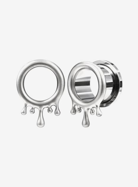 Steel Silver Drip Plugs 2 Pack | Hot Topic