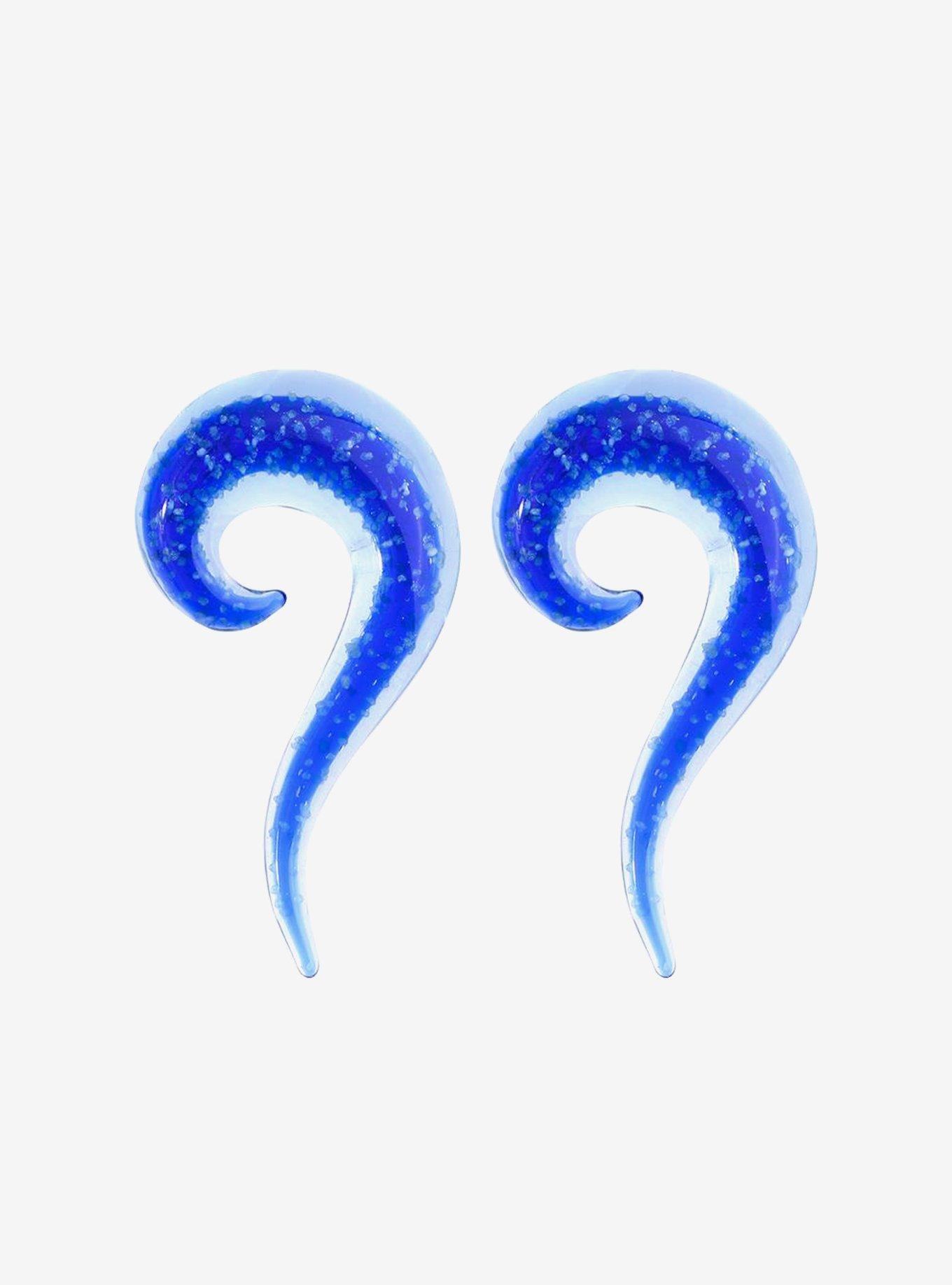 Glass Blue Swirl Taper 2 Pack | Hot Topic