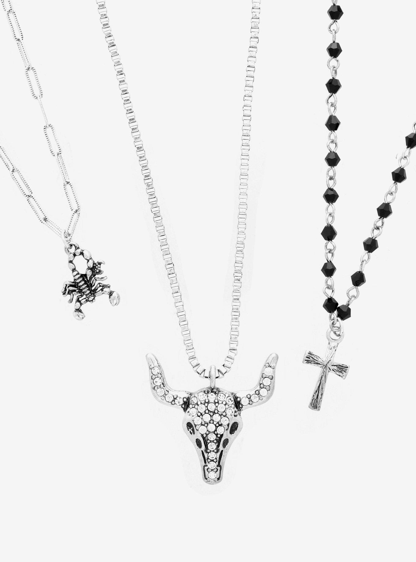 Bull Scorpion Cross Necklace Set | Hot Topic