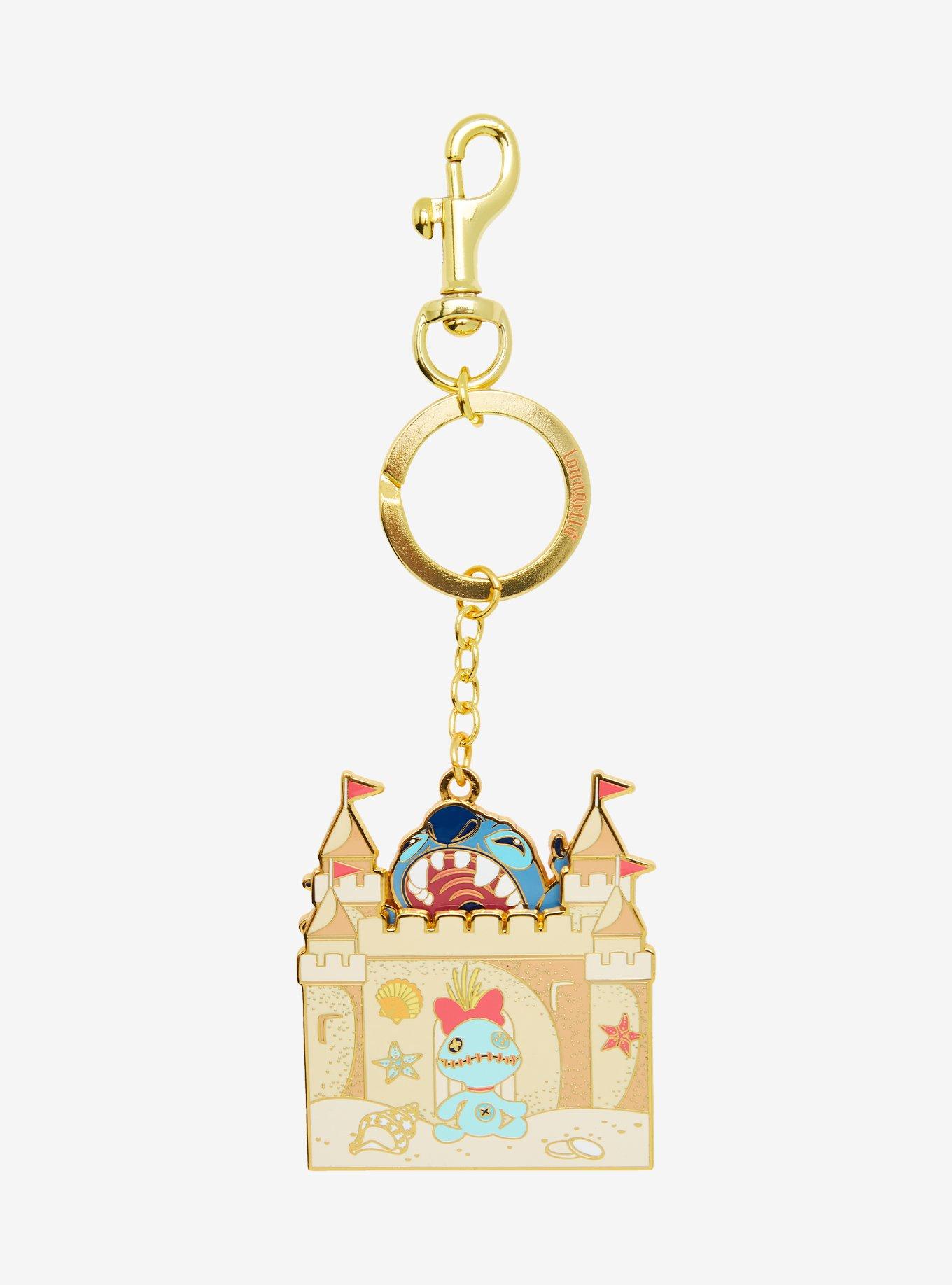 Loungefly Disney Lilo & Stitch Sandcastle Sliding Enamel Key Chain ...