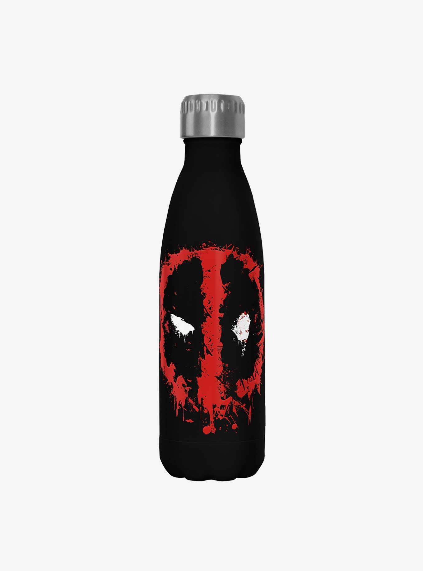 Marvel Deadpool Splatter Icon Stainless Steel Water Bottle - BLACK ...
