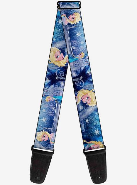 Disney Frozen Elsa the Snow Queen Poses Snowflakes Guitar Strap | Hot Topic