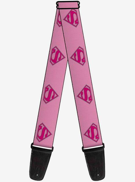 DC Comics Superman Shield Pink Guitar Strap | Hot Topic