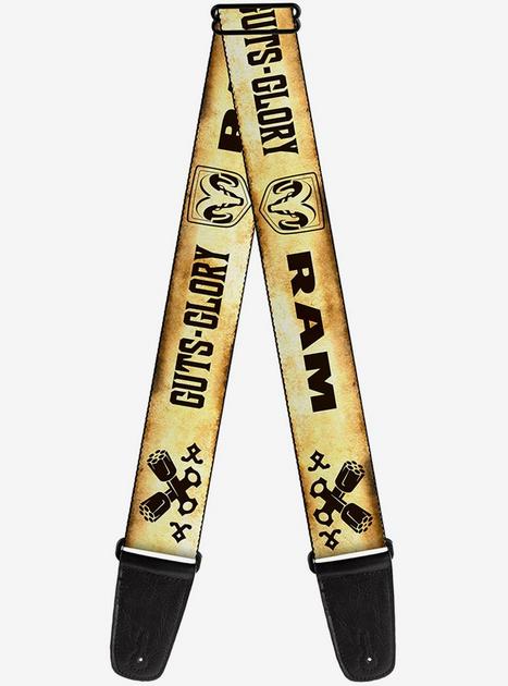 Ram Logo Pistons Guts Glory Weathered Guitar Strap | Hot Topic