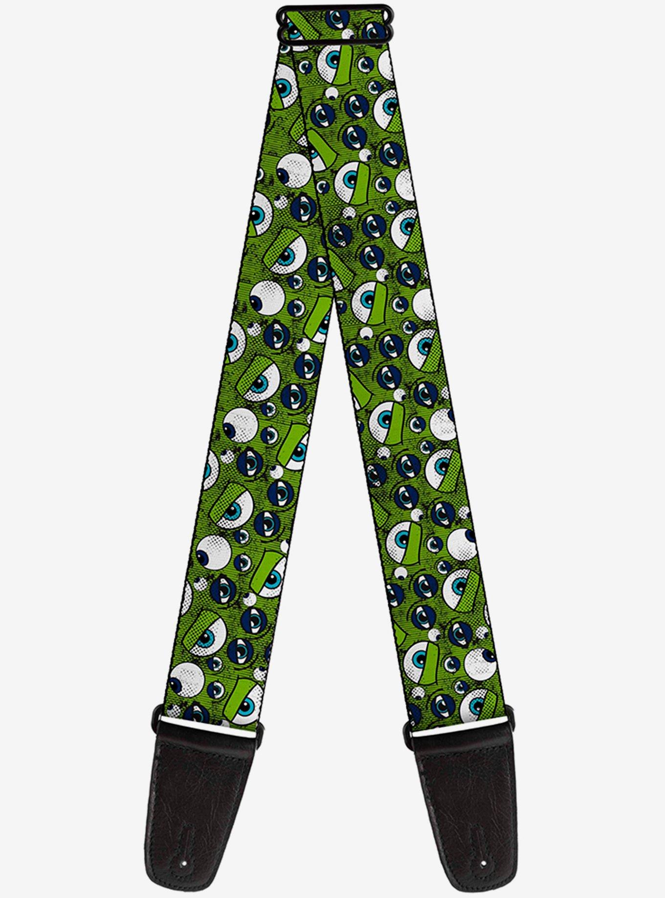 Disney Pixar Monsters Inc. Eye Collage Weathered Guitar Strap | BoxLunch