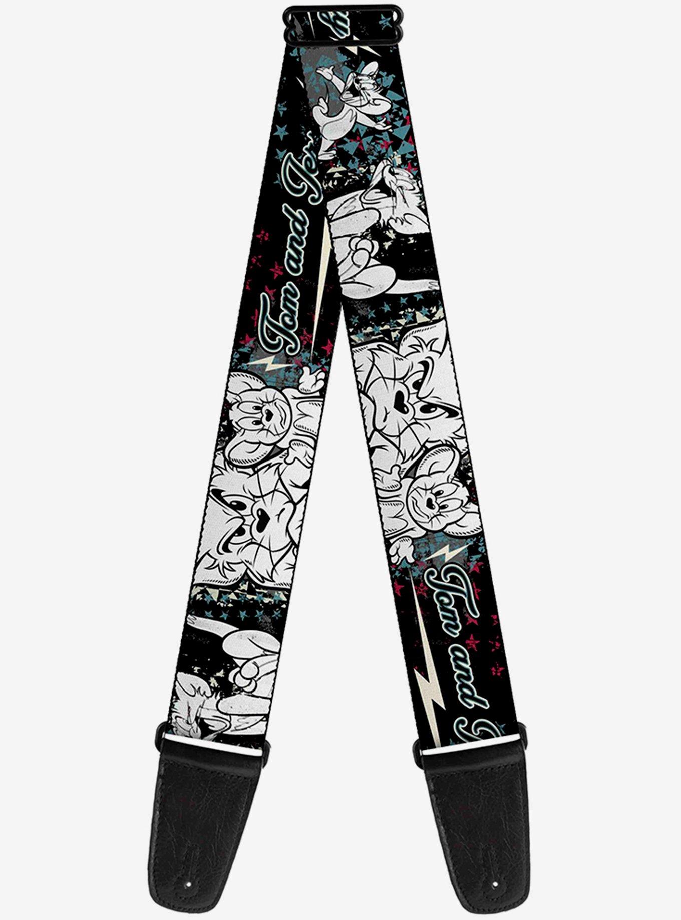 Tom and Jerry Face Pose Sketch Guitar Strap | BoxLunch