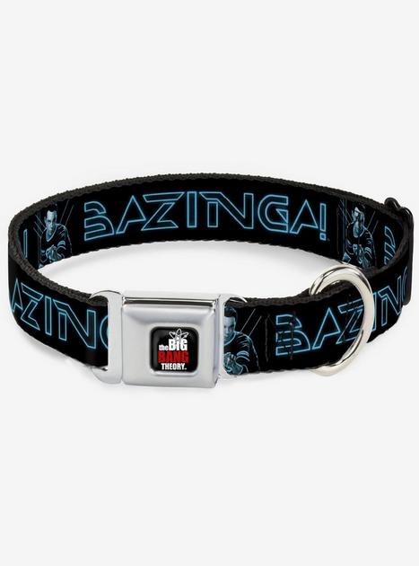 The Big Bang Theory Sheldon Bazinga Seatbelt Buckle Dog Collar | Hot Topic