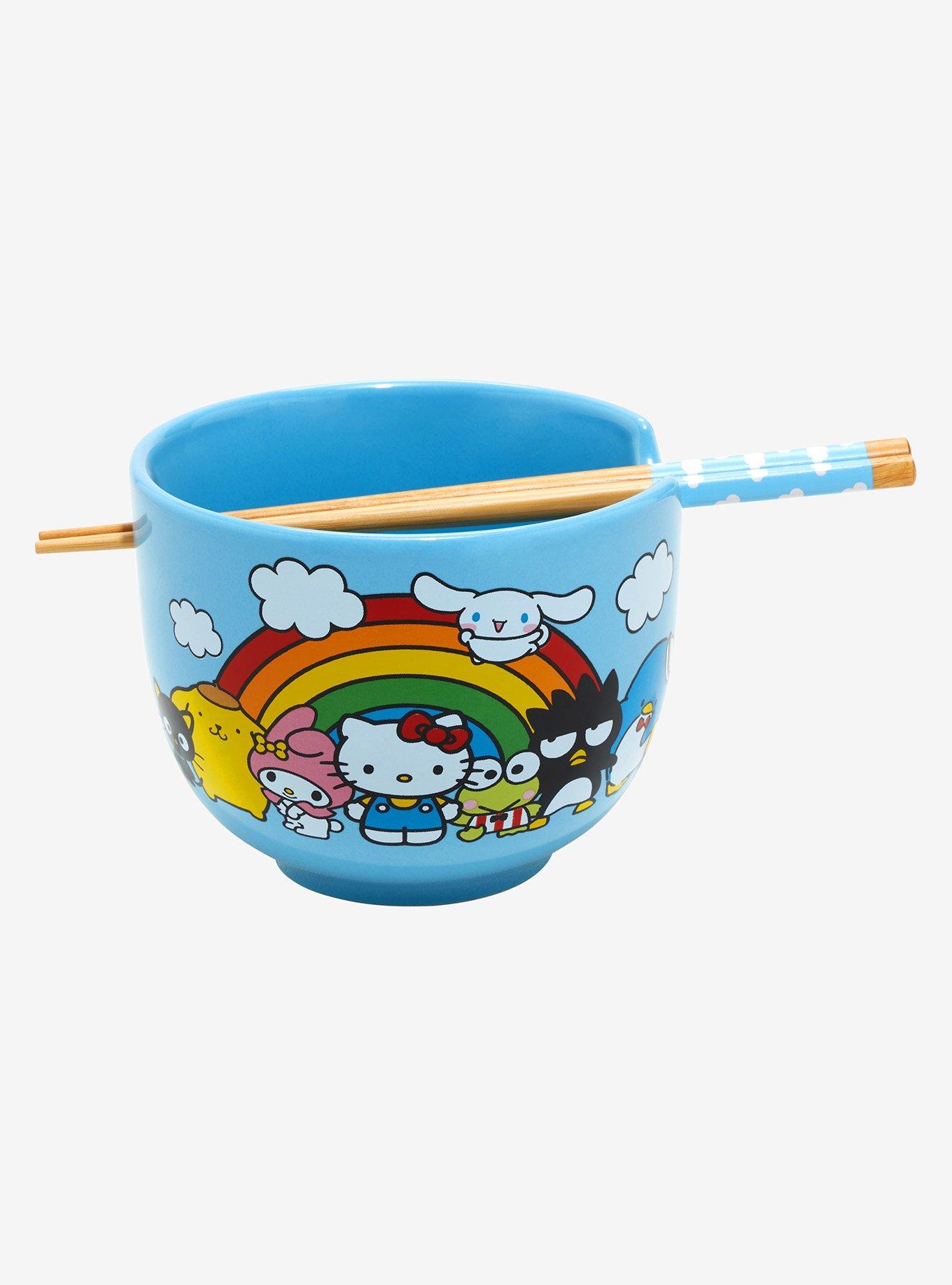 Sanrio Hello Kitty and Friends Rainbow Ramen Bowl with Chopsticks ...