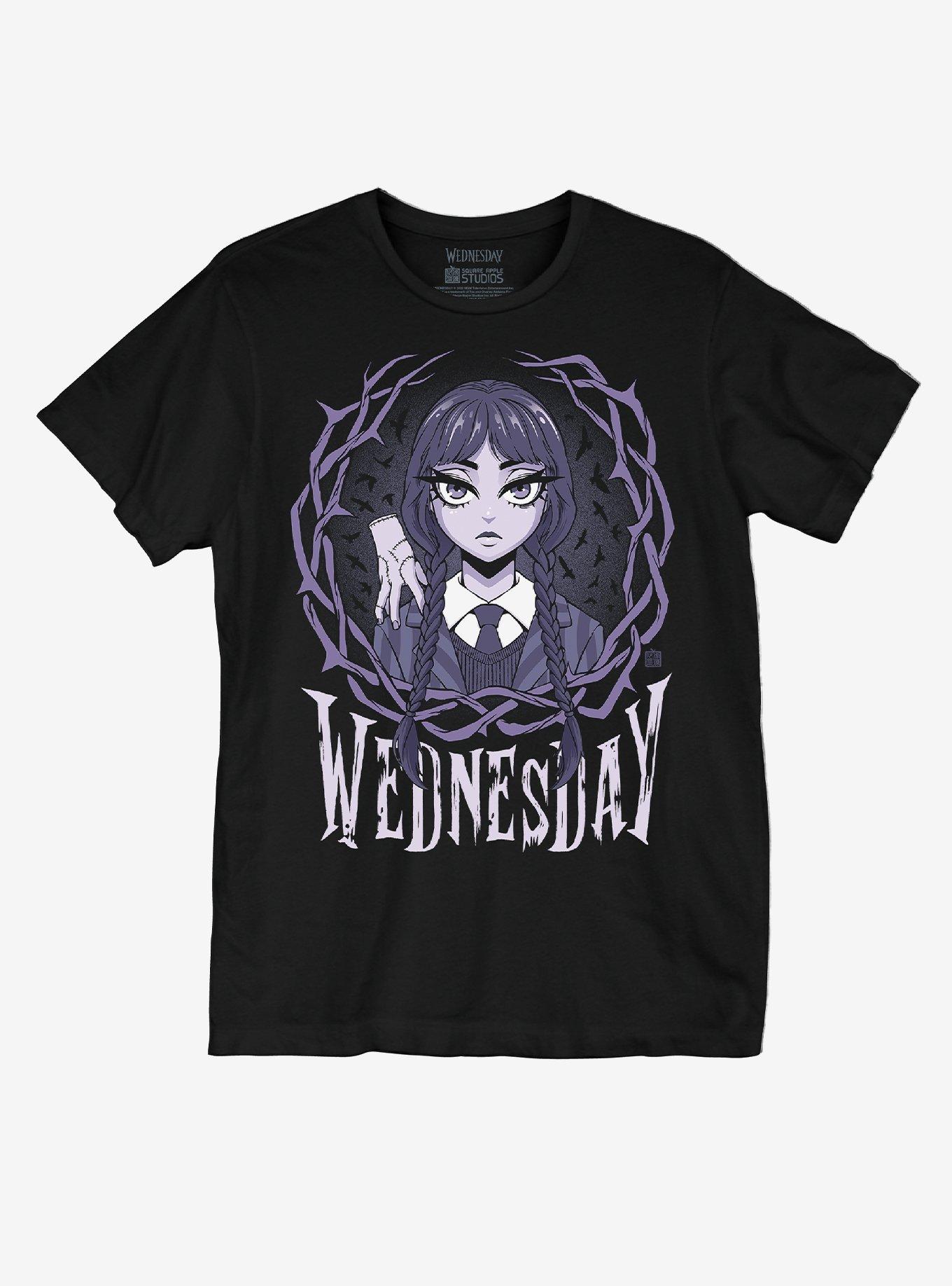 Wednesday Thorns Boyfriend Fit Girls T-Shirt | Hot Topic