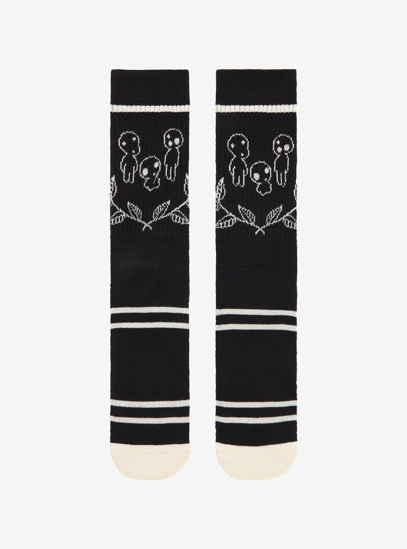 Studio Ghibli Princess Mononoke Kodama Lineart Crew Socks | Hot Topic