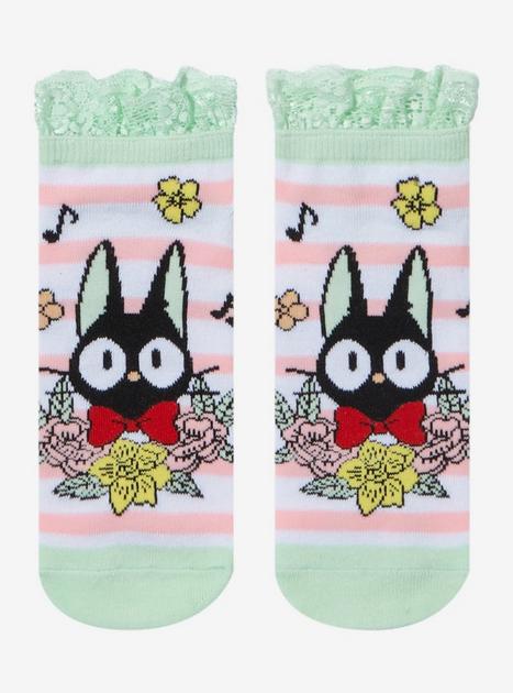 Studio Ghibli Kiki's Delivery Service JiJi Stripe No-Show Socks | Hot Topic