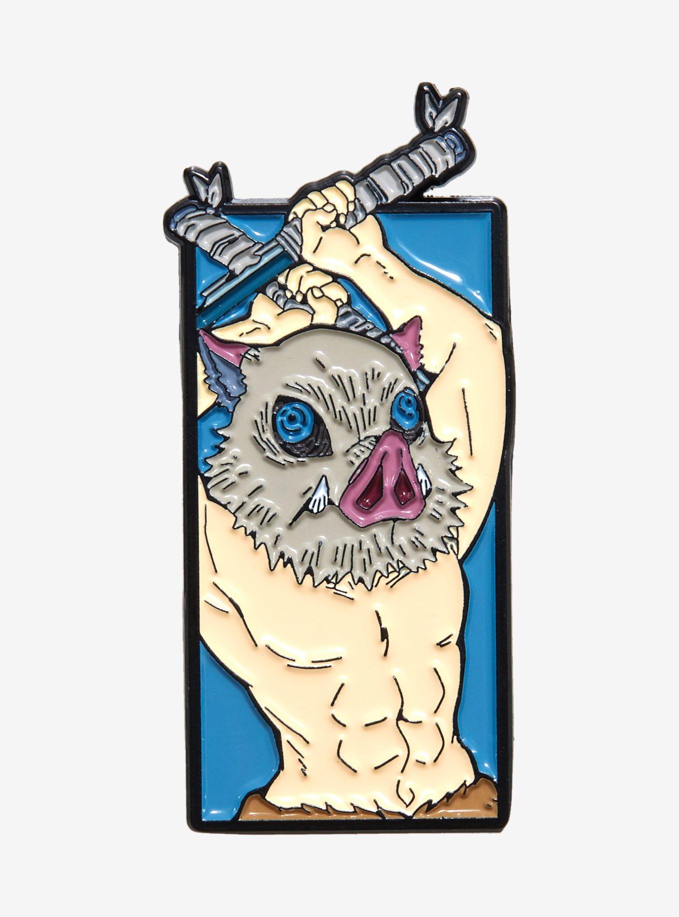 Demon Slayer: Kimetsu no Yaiba Inosuke Rectangle Portrait Enamel Pin ...