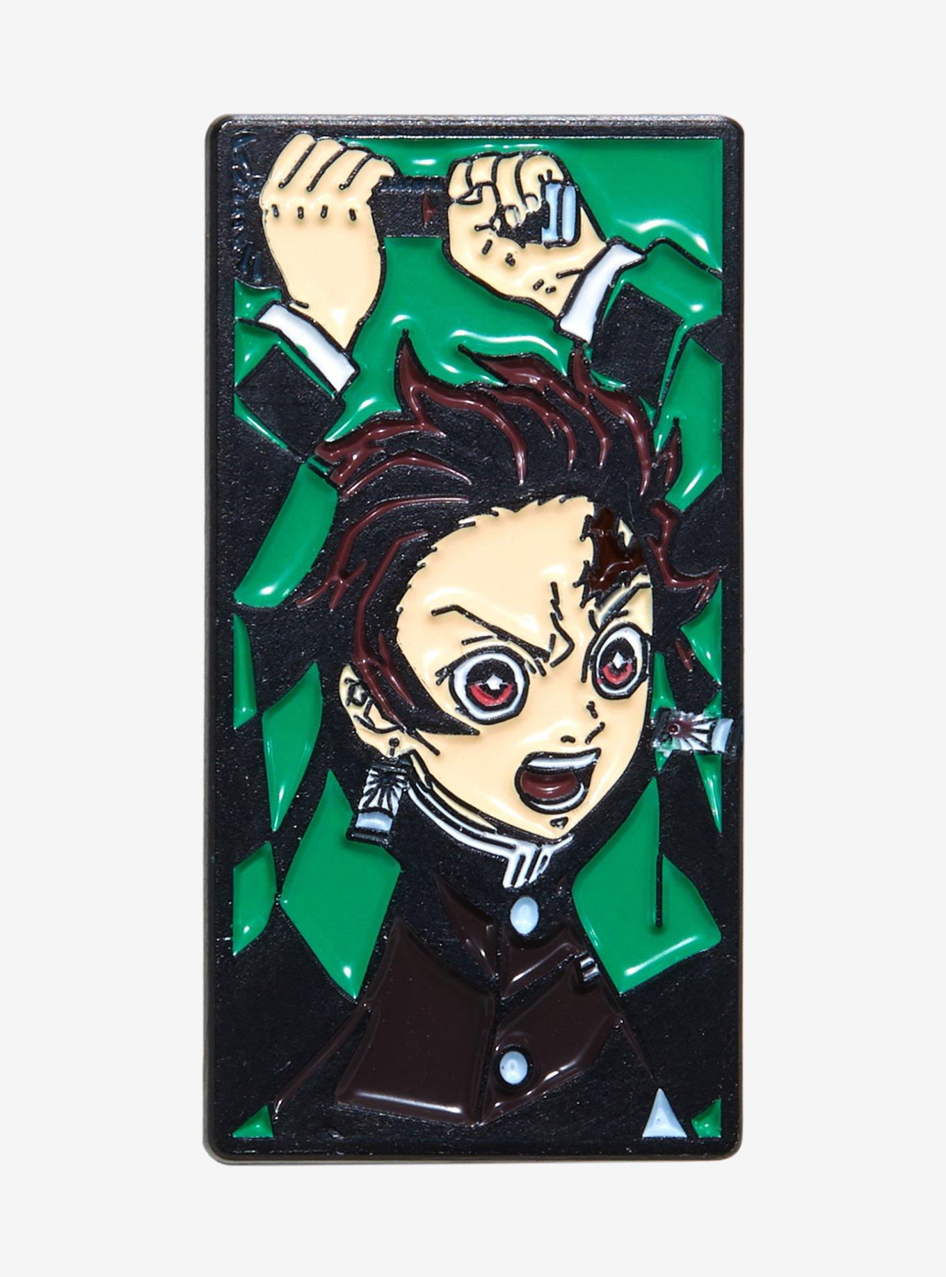 Demon Slayer: Kimetsu no Yaiba Tanjiro Rectangle Frame Enamel Pin ...