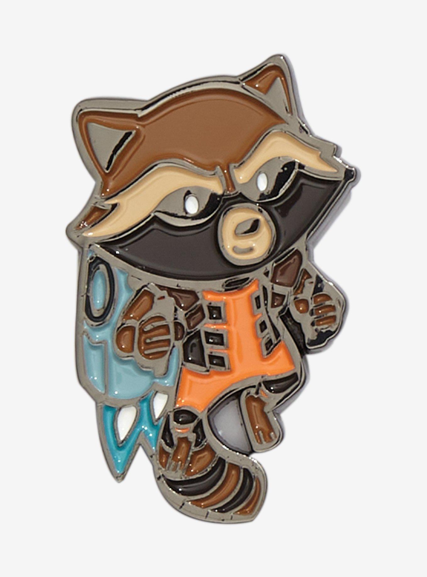 Marvel Guardians Of The Galaxy Rocket Raccoon Enamel Pin | Hot Topic