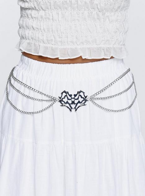Metal Heart Chain Belt | Hot Topic