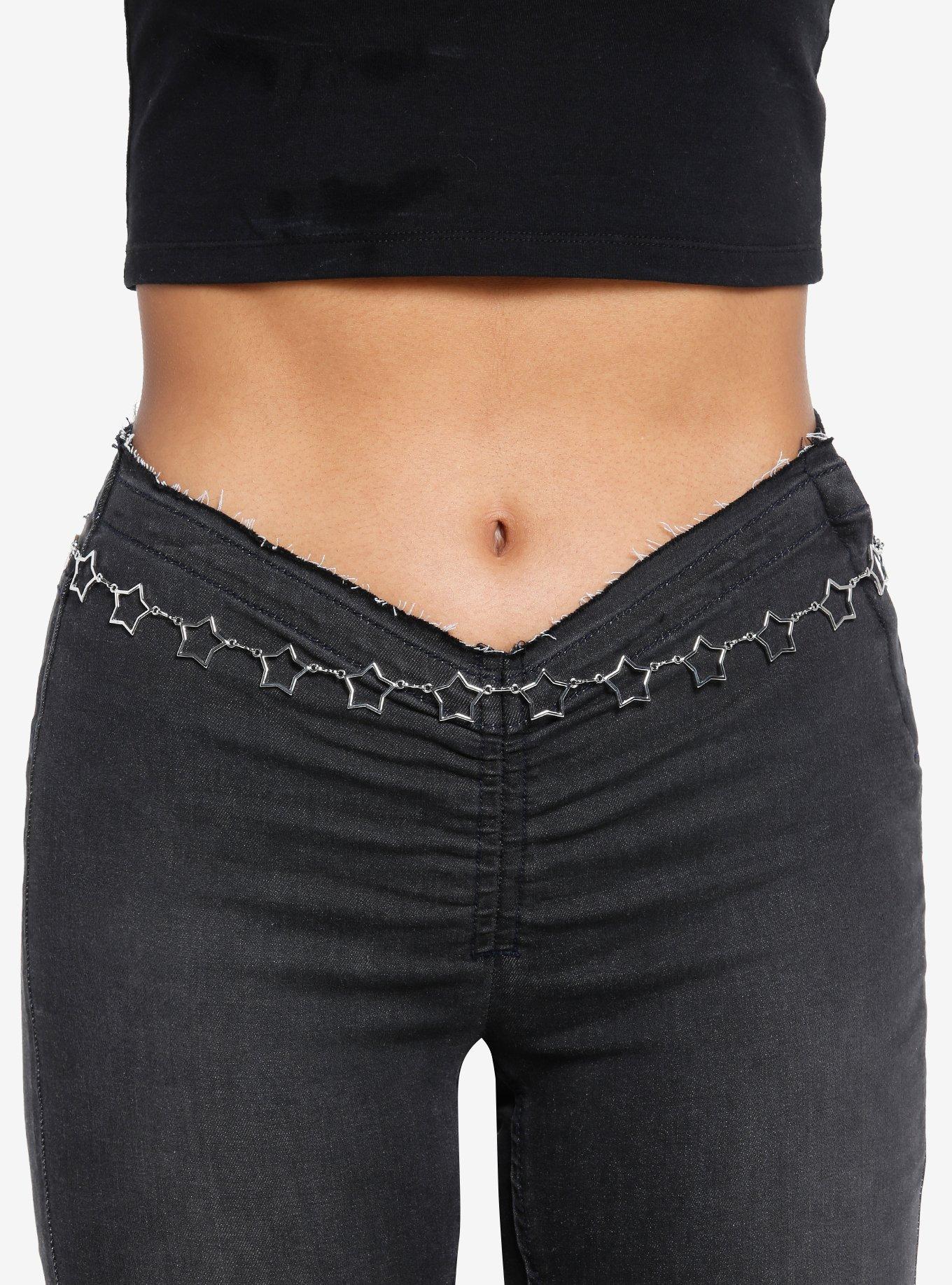 Silver Star Chain Belt | Hot Topic