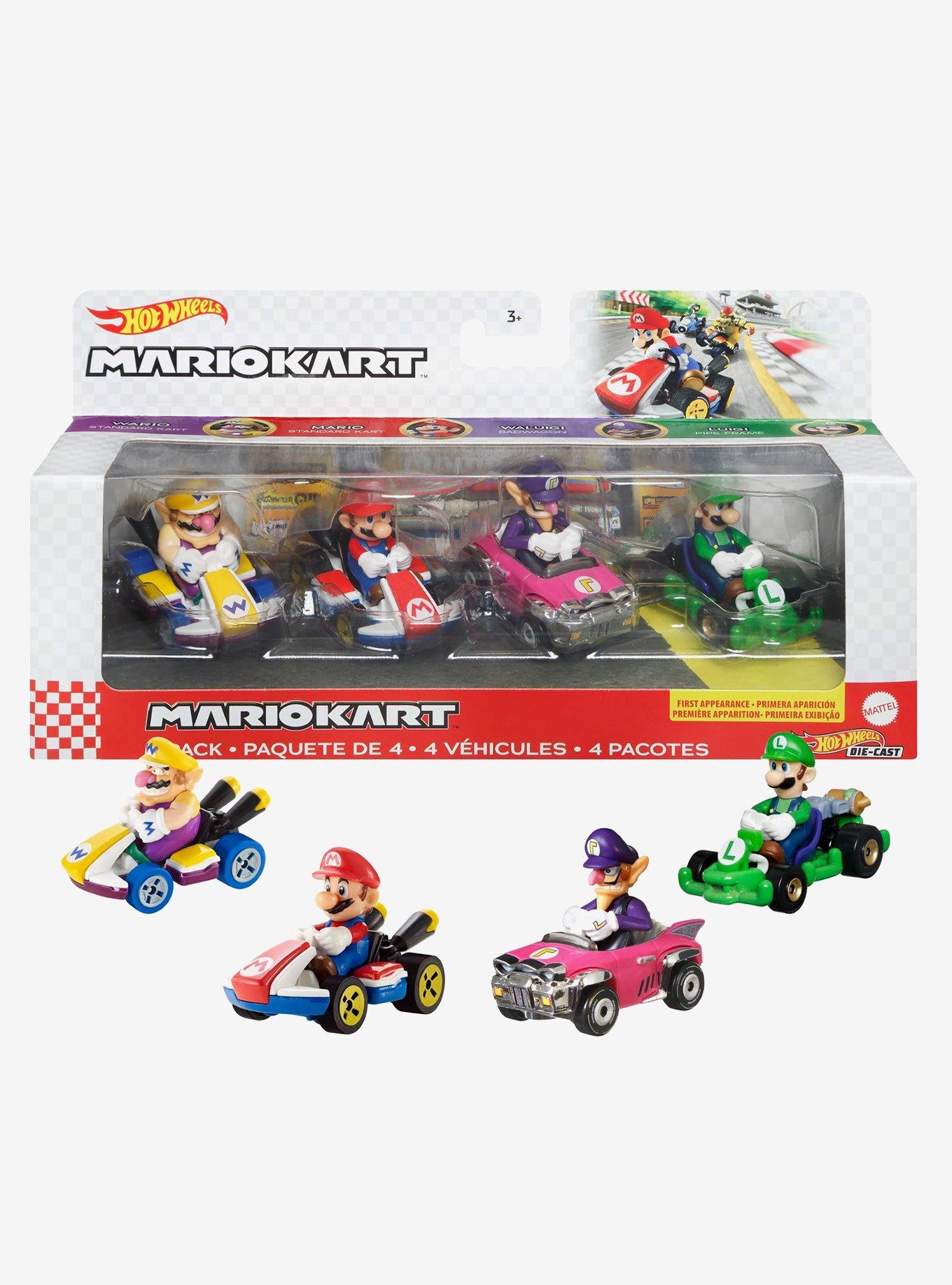 Hot Wheels Super Mario Mario Kart 4 Pack | Hot Topic