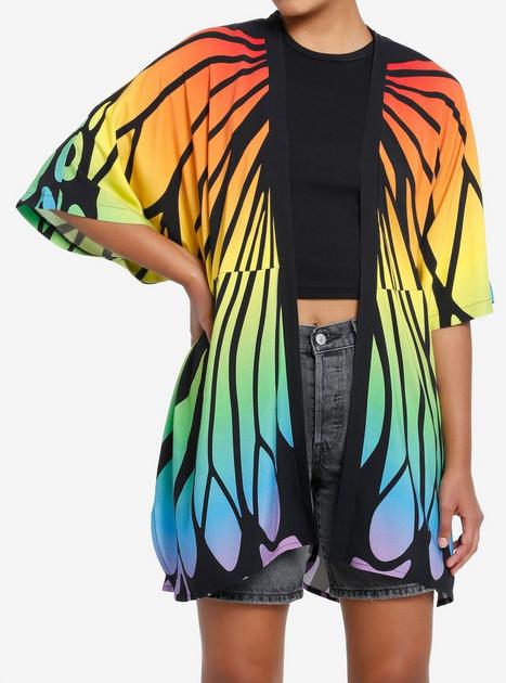 Thorn And Fable Rainbow Butterfly Girls Short Duster Hot Topic