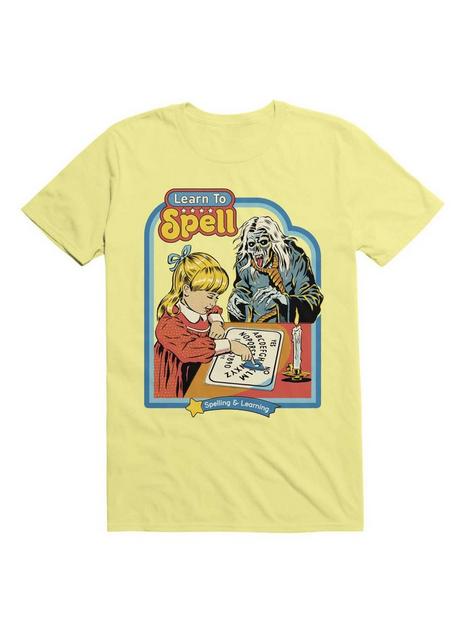 Learn To Spell T-Shirt By Steven Rhodes - YELLOW | Hot Topic