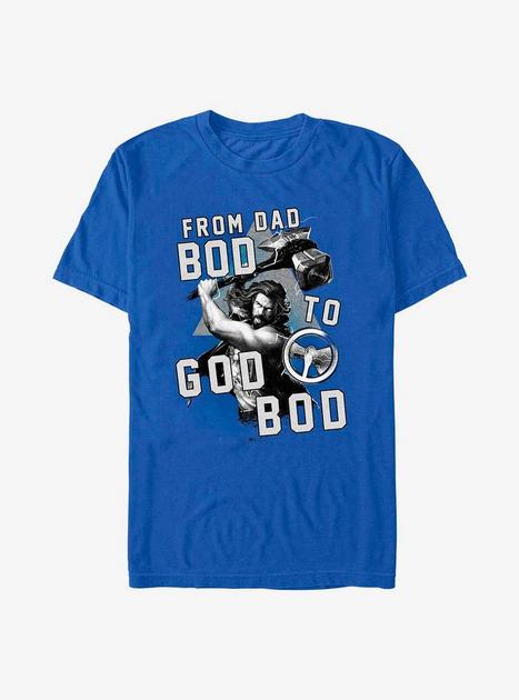Marvel Thor: Love and Thunder From Dad Bod To God Bod T-Shirt - BLUE ...
