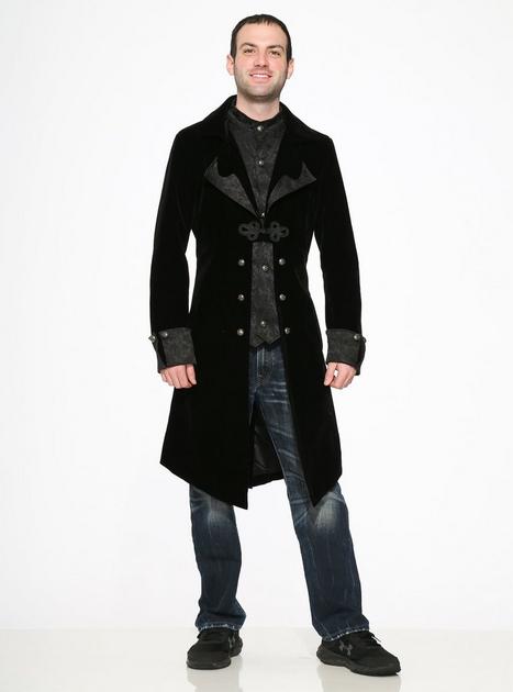 Black Velvet Mens Coat | Hot Topic