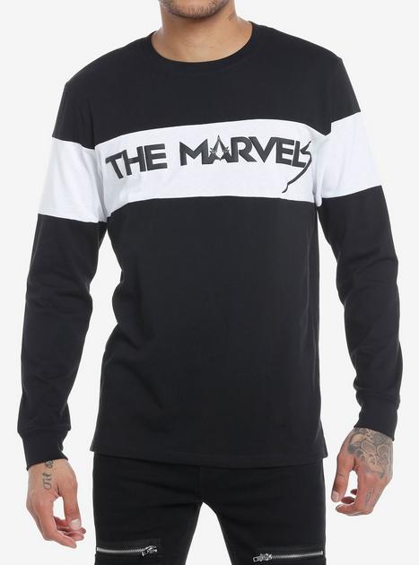 Our Universe Marvel The Marvels Logo Color-Block Long-Sleeve T-Shirt ...