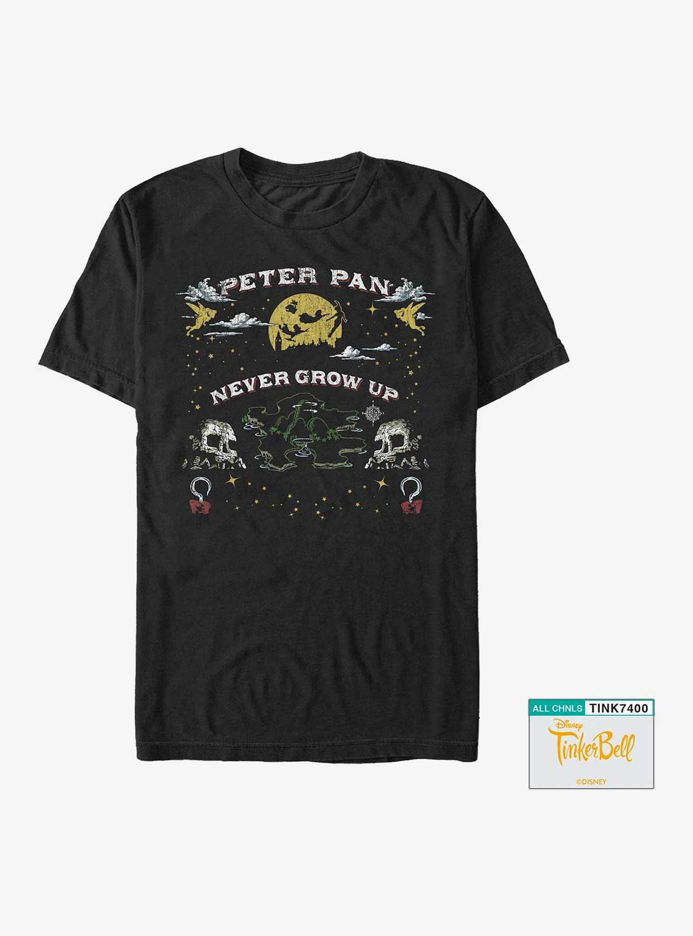 Disney Peter Pan Never Grow Up T-Shirt - BLACK | BoxLunch