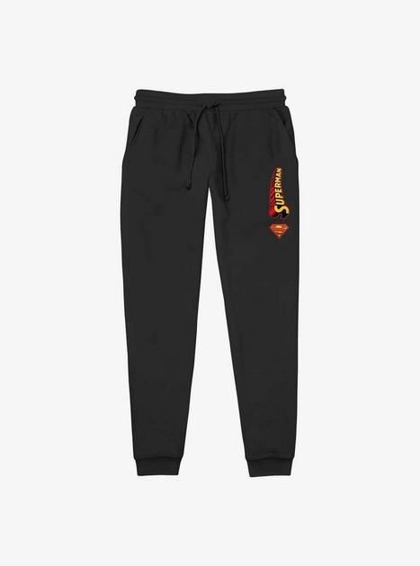 DC Comics Superman Logo Jogger Sweatpants - BLACK | Hot Topic